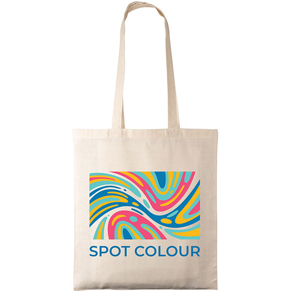 Natural 5oz Cotton Shopper – Spot Colour – Get Yourself Noticed